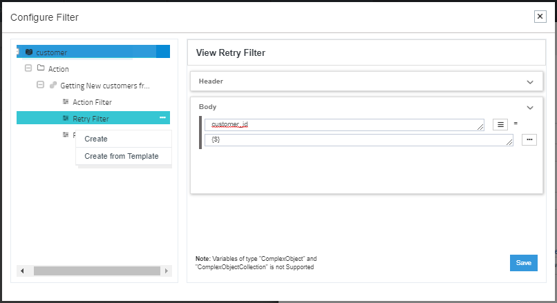 Managing Action Action Filters And Error Filters Appseconnect 9808