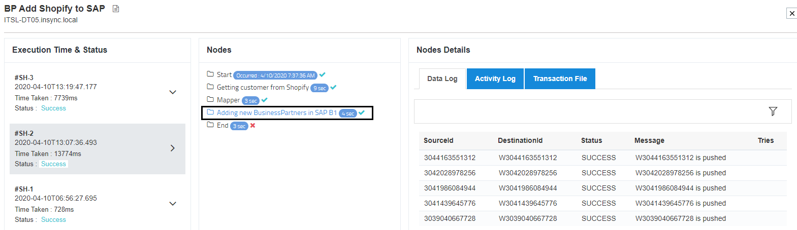 Data View Of Snapshot Appseconnect Product Docs 5004